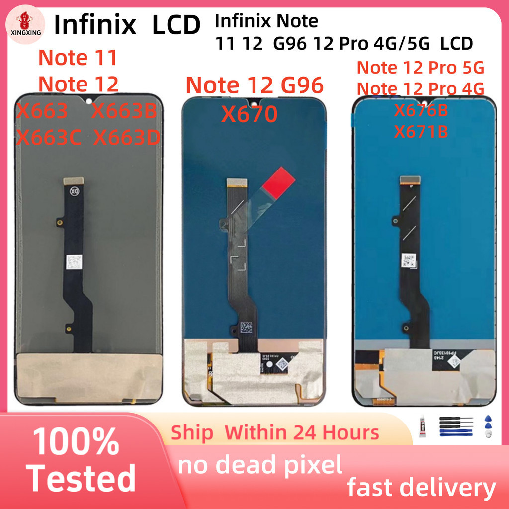 TFT Para Infinix Nota 11 12 G96 12 Pro 5G Substituição Da Tela LCD ...