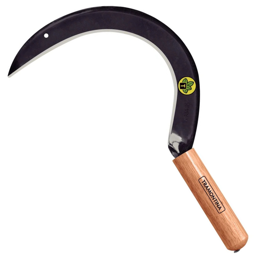 Foice Pasto Foicinha Roçadeira Horta C/ Cabo Tramontina | Shopee Brasil