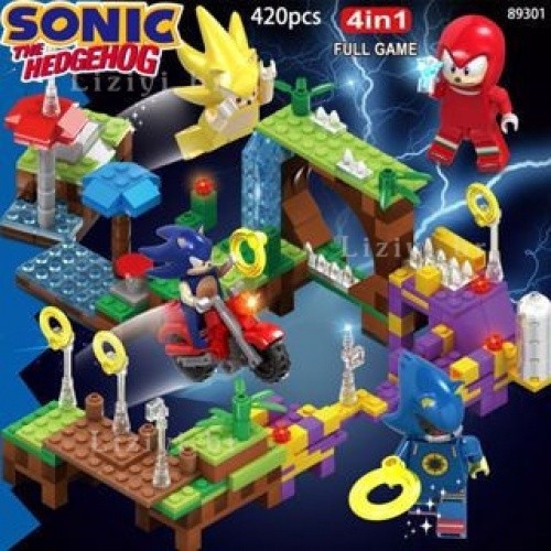 4em1 Sonic The Hedgehog Scene Model Building Blocks Brinquedos Montados ...