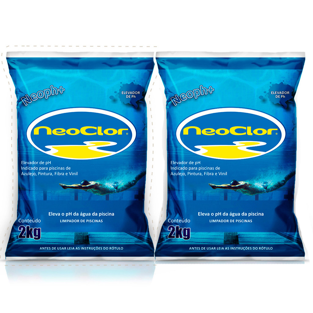 Kit 2 Elevador De Ph Po Barrilha Neoph+ Limpador Piscina 2Kg | Shopee ...