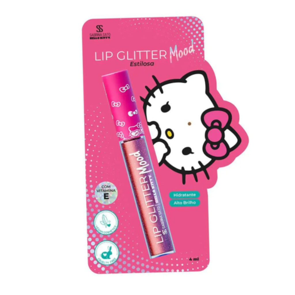 Lip Glitter Estilosa Mood Sabrina Sato Hello Kitty | Shopee Brasil