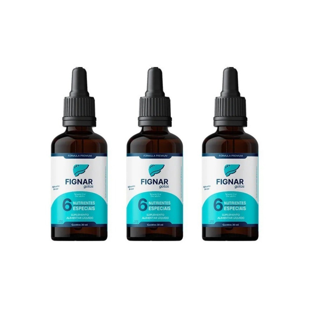 3 Fignar Gotas 90ml Suplemento Alimentar Natural | Shopee Brasil