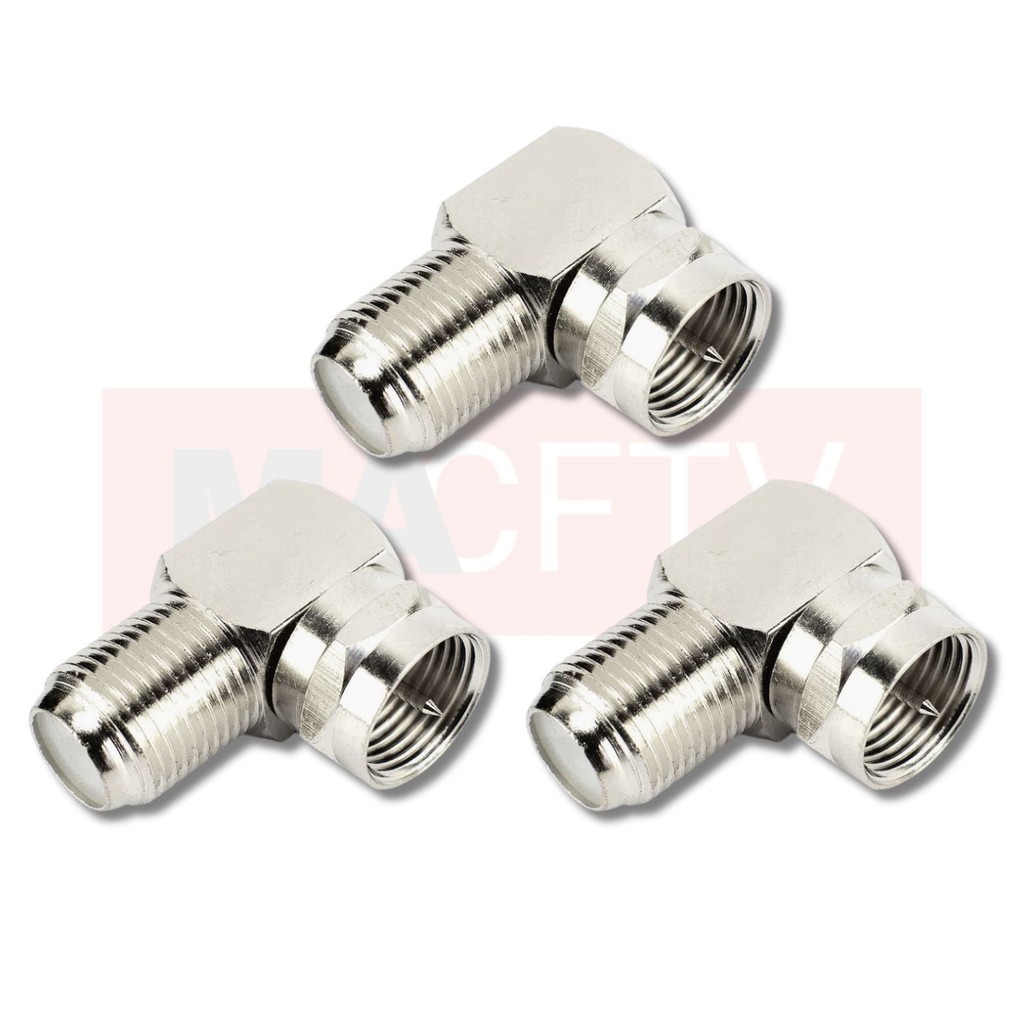 3 Peças Conector Coaxial Para Fêmea Coaxial 90 Graus Em L Adaptador ...
