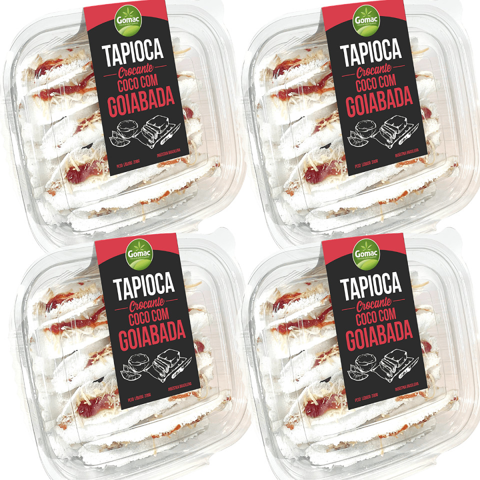 Lanche Tapioca Beiju Coco Com Goiabada Crocante Kit DELICIA Kit 4un ...