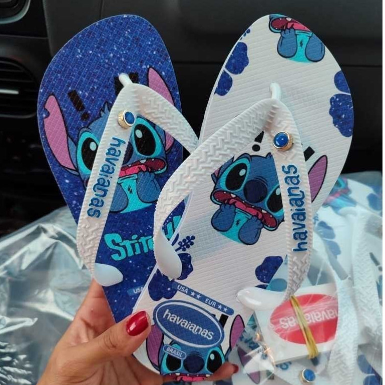 Chinelo Havaianas Personagem Lilo & Stitch Mae/Filha Infantil/Adulto ...