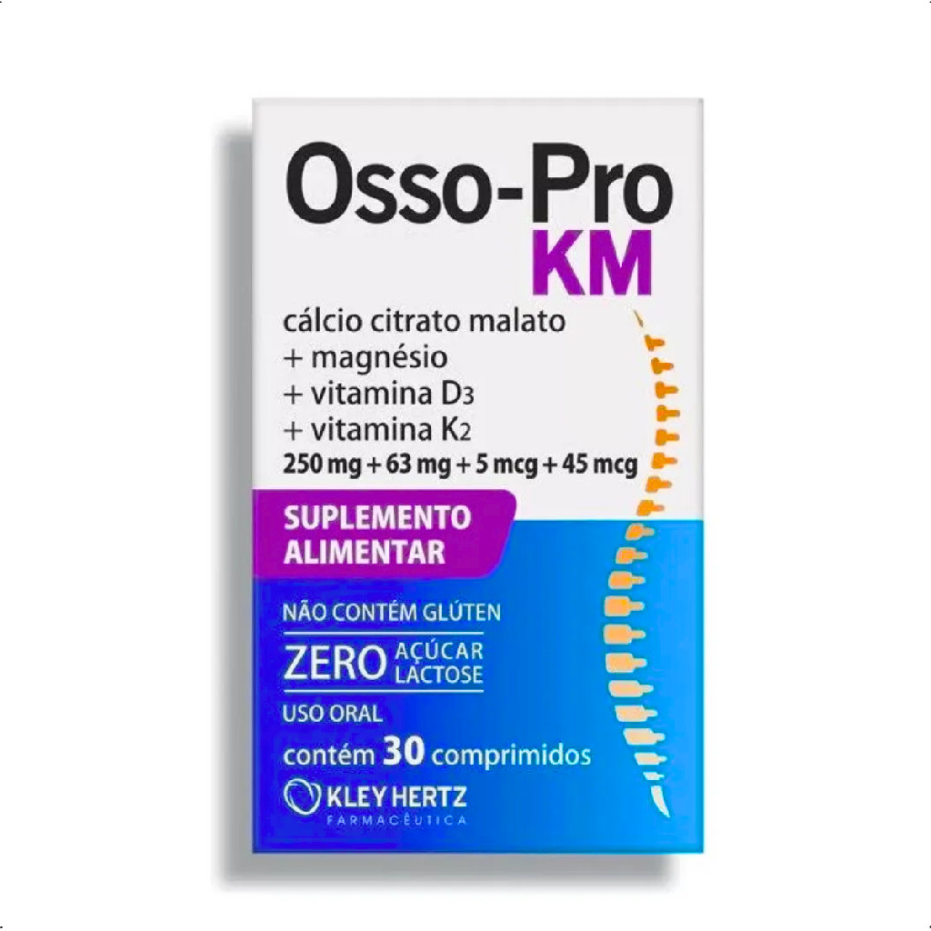 Osso-pro KM Cálcio Citrato Malato + Magnésio + D3 e K – 30 Cáps ...