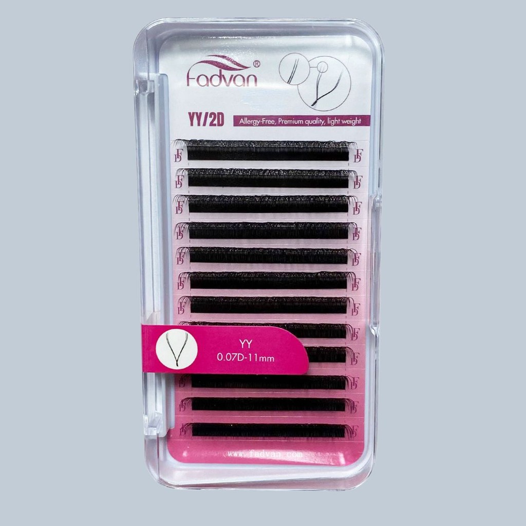 Cílios Volume Brasileiro Fadvan YY 2D 0.07D 11mm | Shopee Brasil