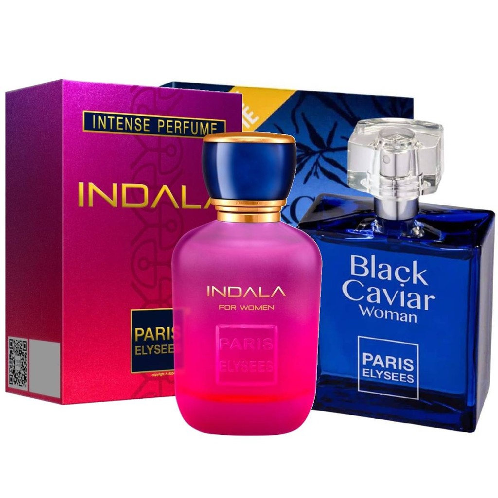 Kit Indala Feminino E Black Caviar Woman - Paris Elysees | Shopee Brasil