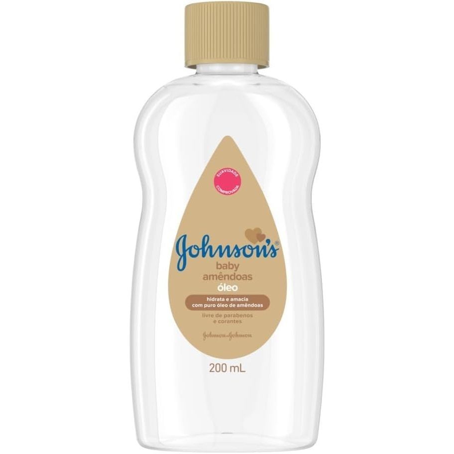 Johnson's Baby Óleo Hidratante De Amêndoas 200ml (Marron) | Shopee Brasil
