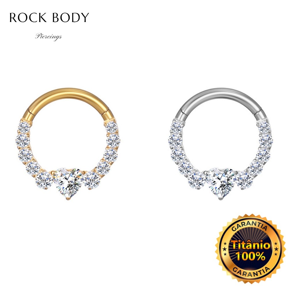 Rock Body Piercing Conch Daith Septo Rook Nariz Argola Titânio Zircônia ...