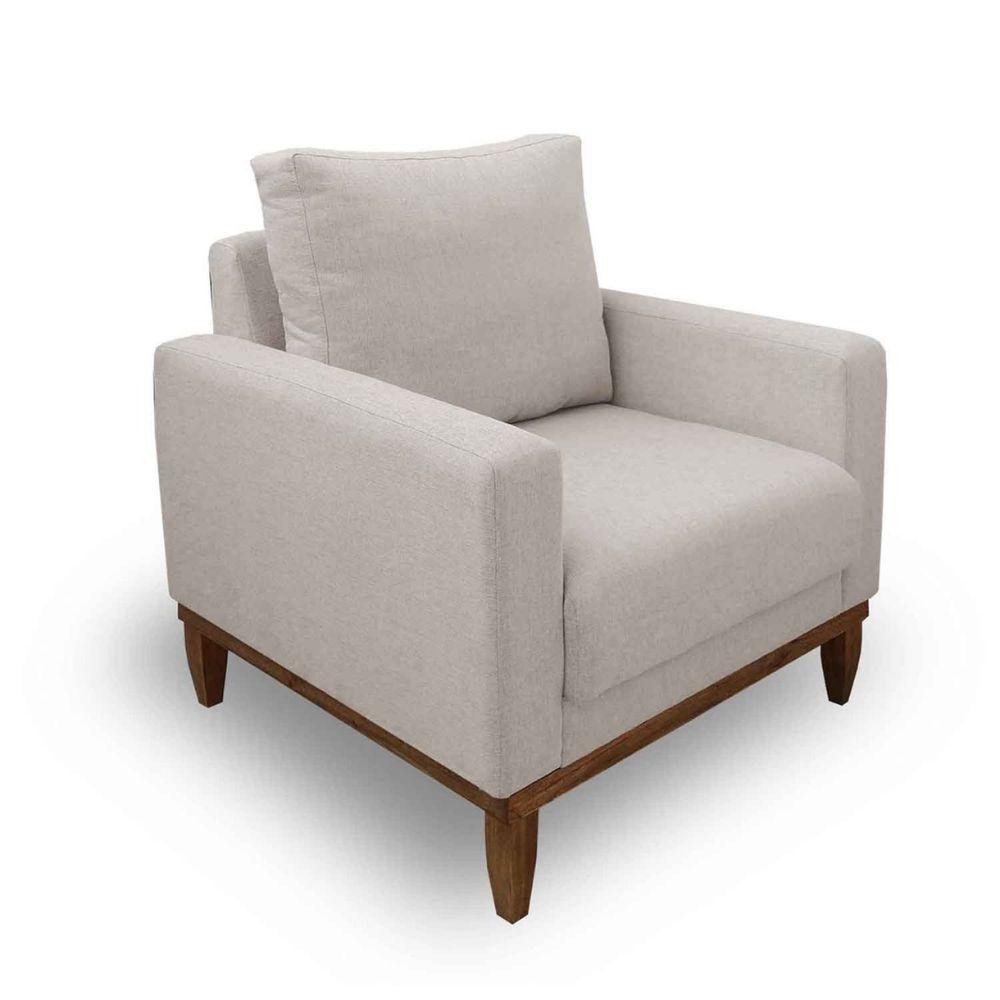 Poltrona Sara Cor Linho Nude | Shopee Brasil