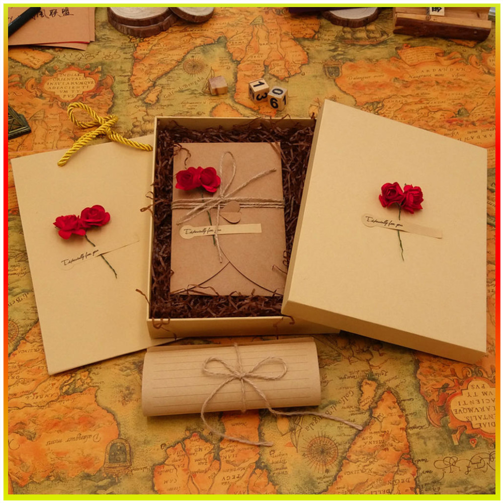 Vintage Romântico Dia Dos Namorados Carta Envelope De Papel Conjunto ...