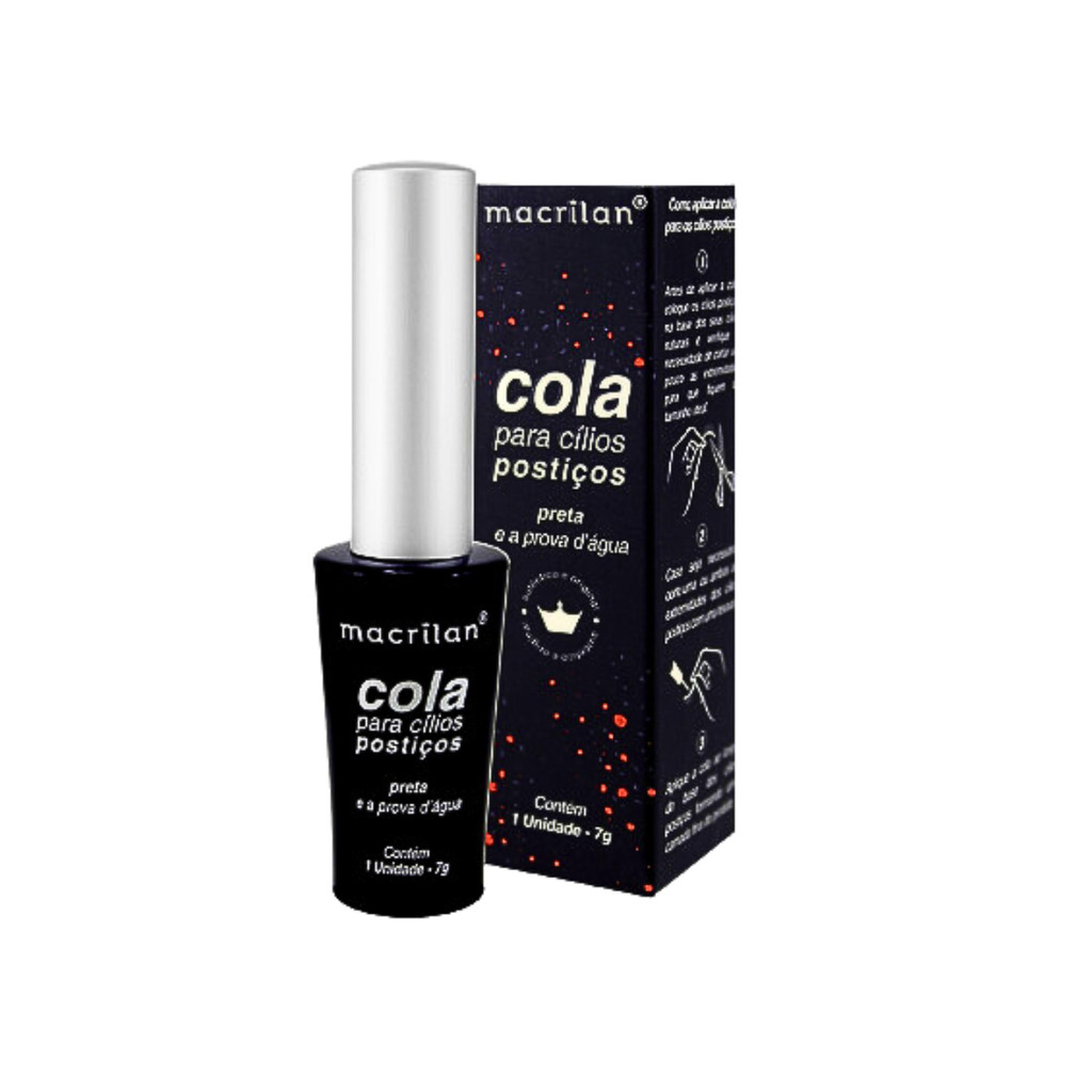 Cola Macrilan Para Cílios Postiços Preta 7g | Shopee Brasil
