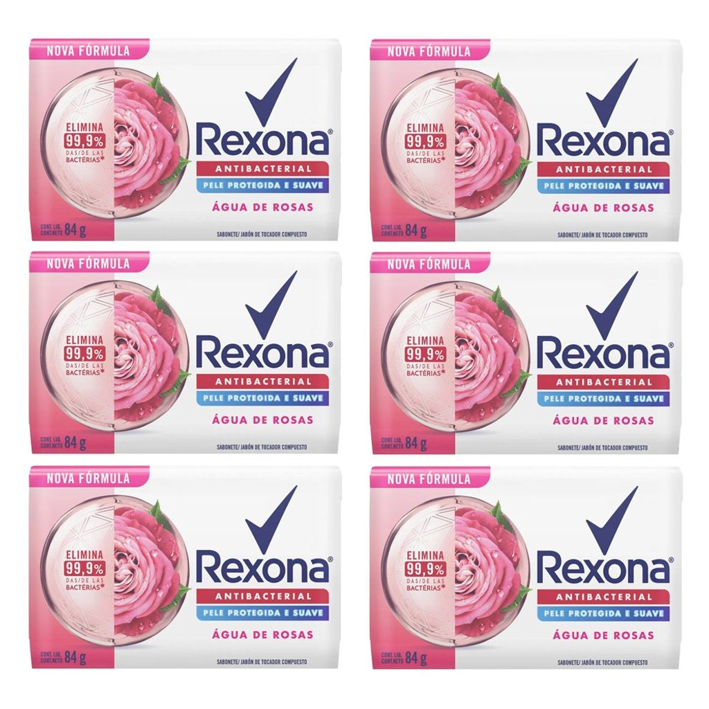 Sabonete em Barra Rexona Orchid Fresh 84g | Kit com seis unidades | Shopee Brasil