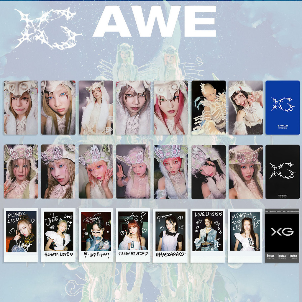 7pcs XG AWE WOKE UP Novo DNA Alumb KTOWN4U Lomo Cartões BENEFIT Cartão KPOP Photocard JURIN ...