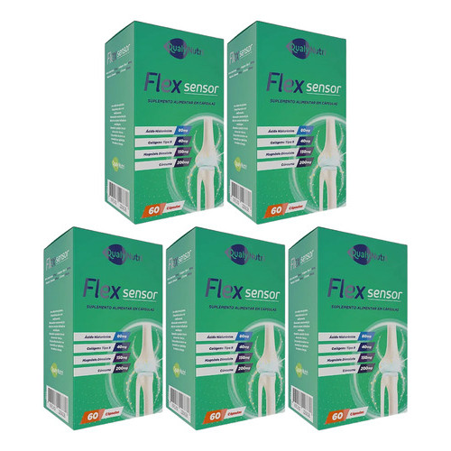 Kit 5 Flex Sensor Com 60 Cápsulas Cada - Qualynutri | Shopee Brasil