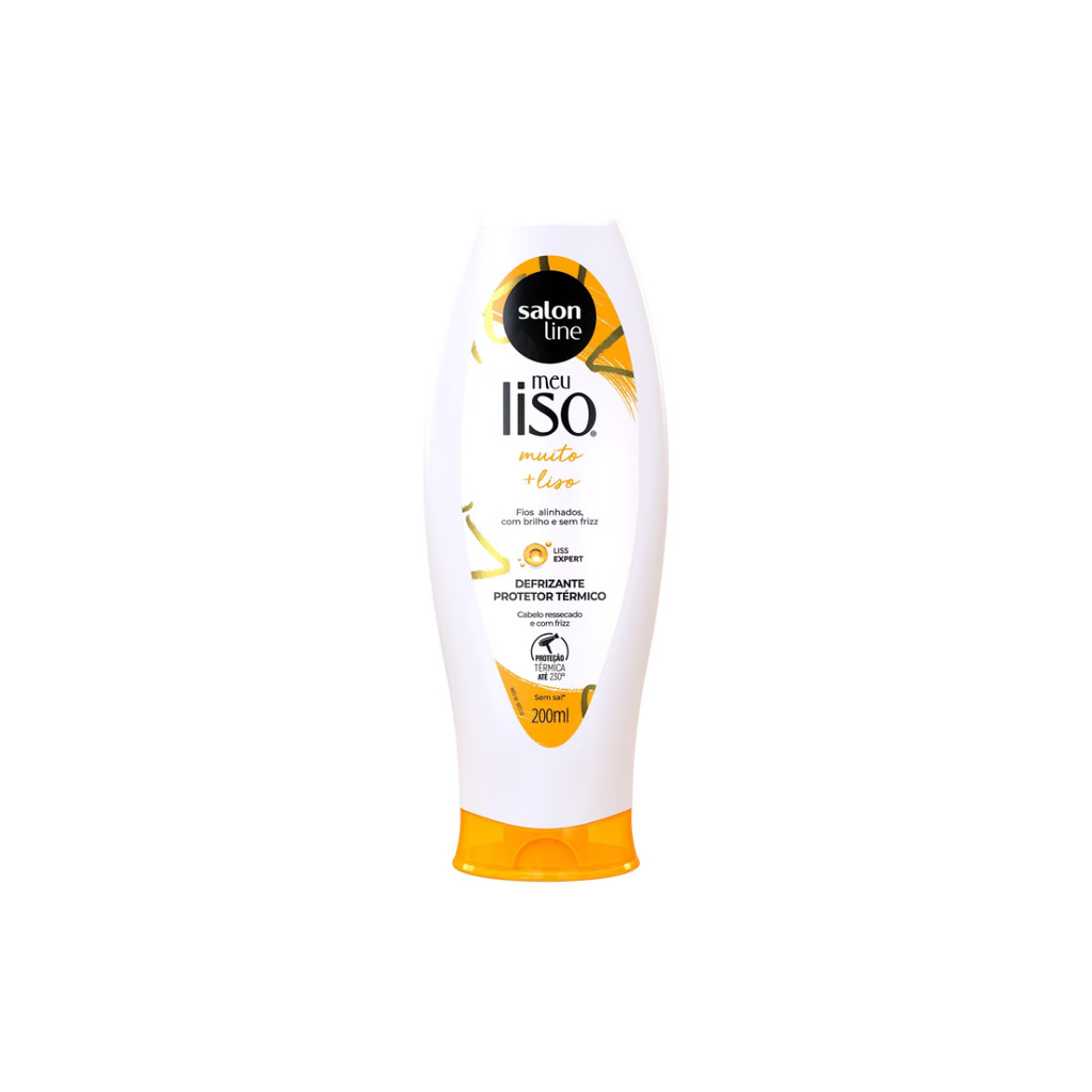 Defrizante Protetor Termico Meu Liso Muito e Liso Salon line 200ml | Shopee Brasil
