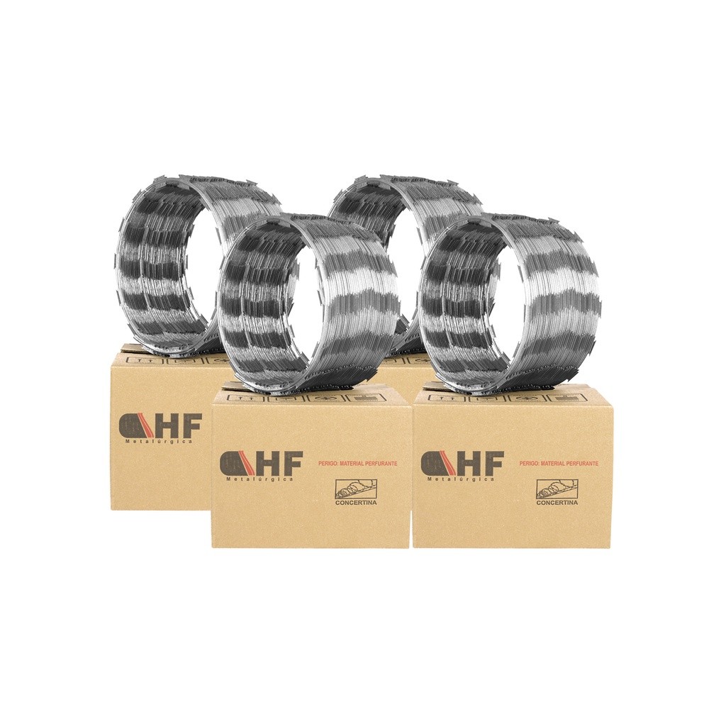 Concertina Galvanizada Simples 30 Cm (40 Metros) | Shopee Brasil