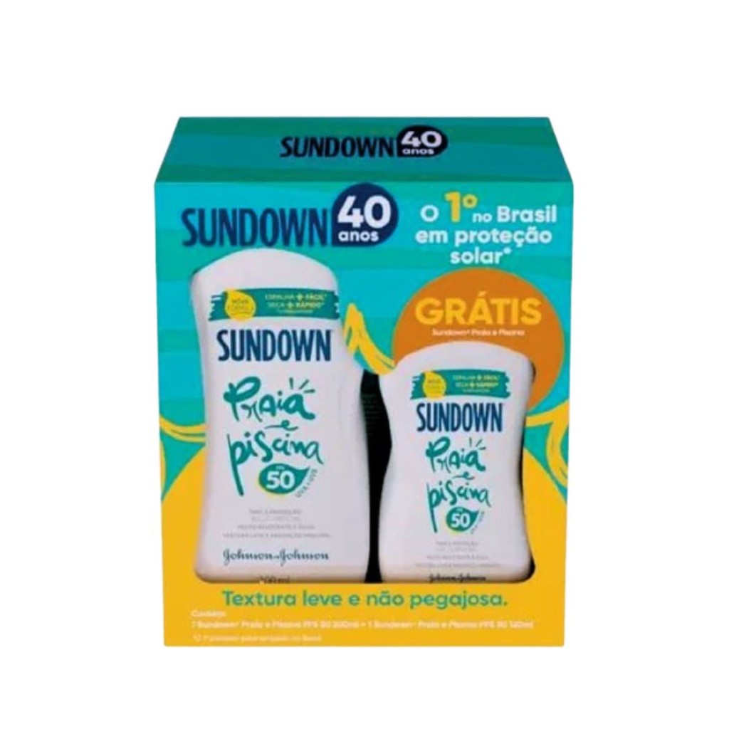 Kit Protetor Solar Sundown Praia e Piscina FPS50 200ml+120ml | Shopee ...
