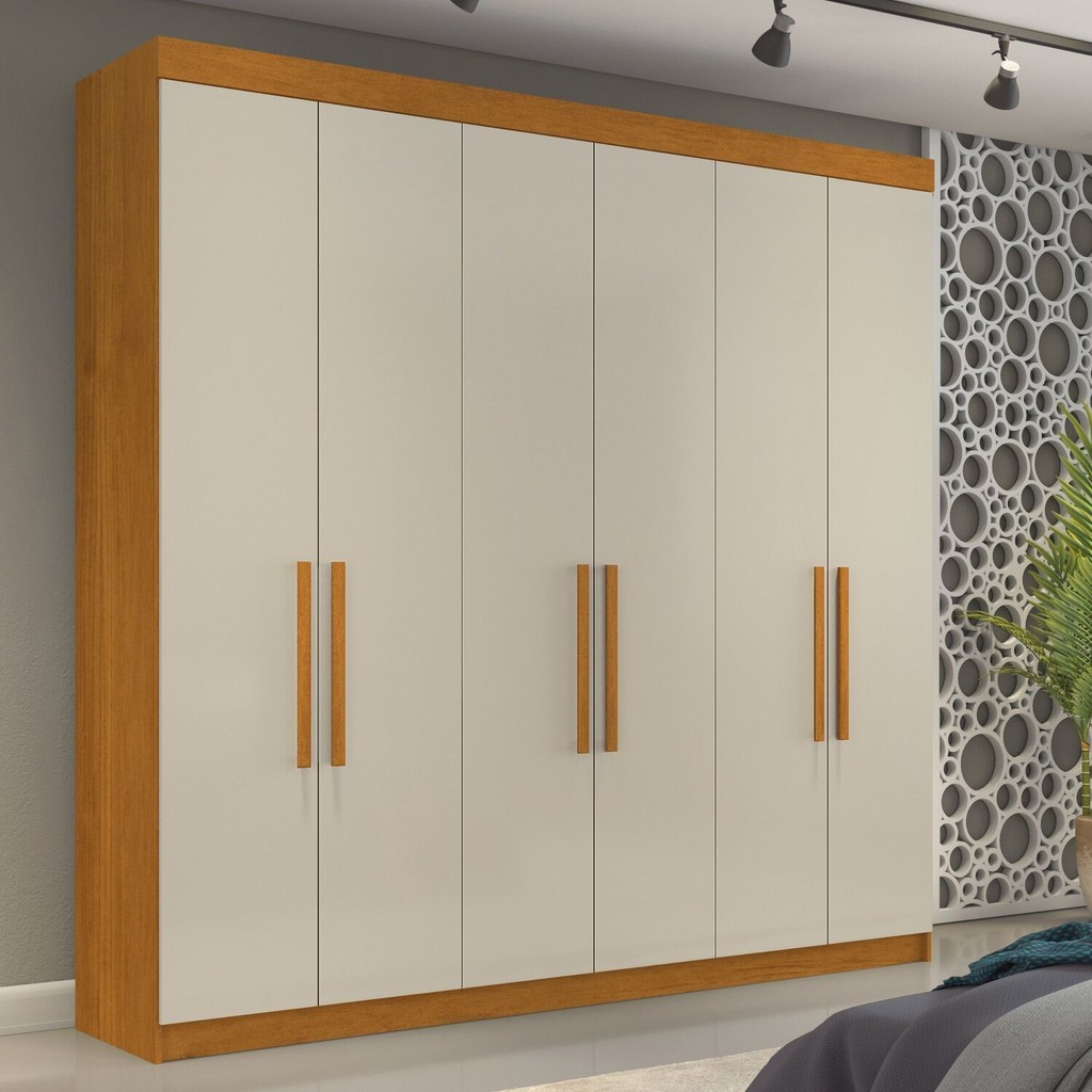 Guarda Roupa Casal 6 Portas 4 Gavetas Orlando | Shopee Brasil