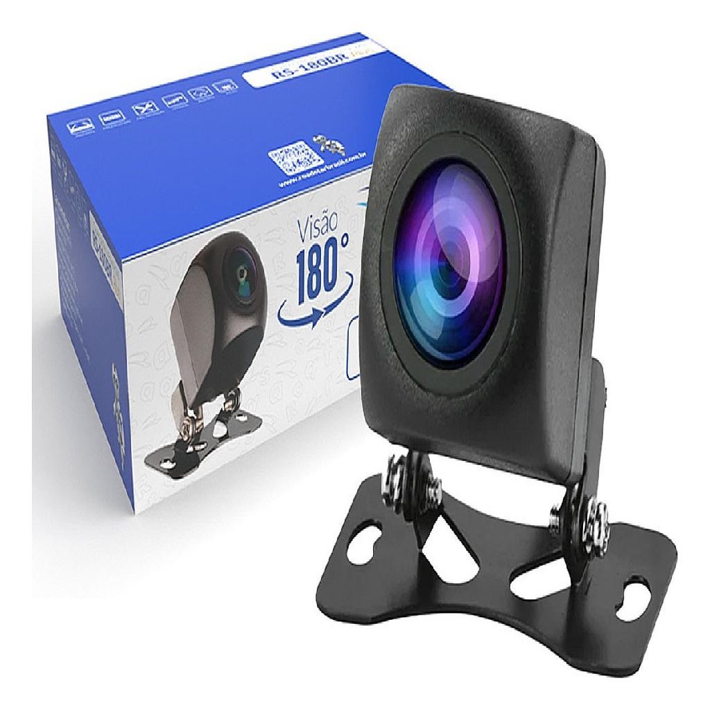 Câmera de Ré 180º Graus Automotiva Roadstar Universal 12v Carro 5 metros de cabo | Shopee Brasil