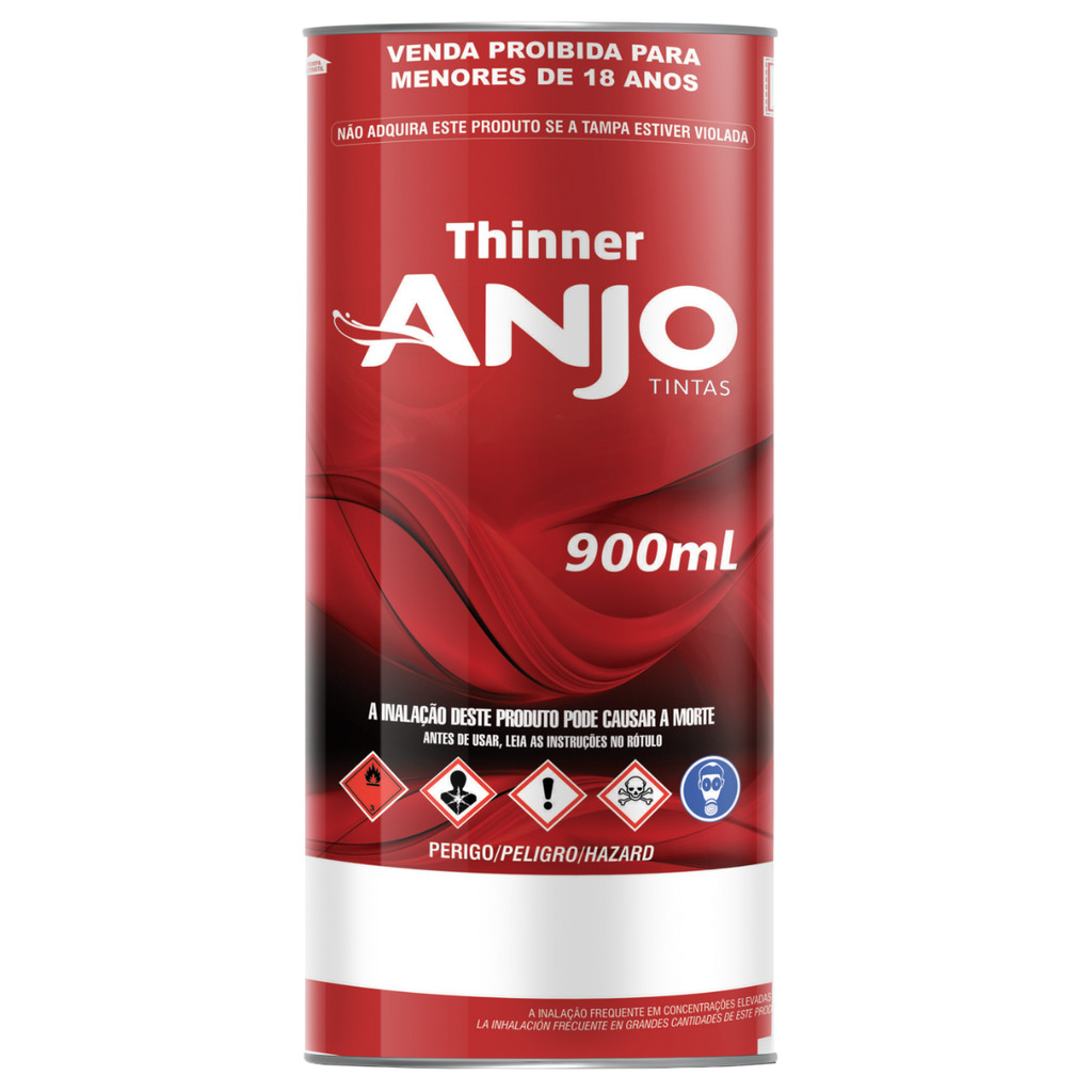 Thinner Anjo 2750 Solvente Diluição 900ml Limpeza Uso Geral | Shopee Brasil