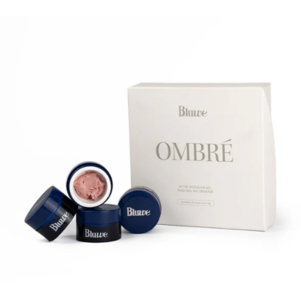 KIT OMBRE BLUWE - KIT DE PASTAS EM GEL PARA NAIL ART DEGRADÊ | Shopee ...