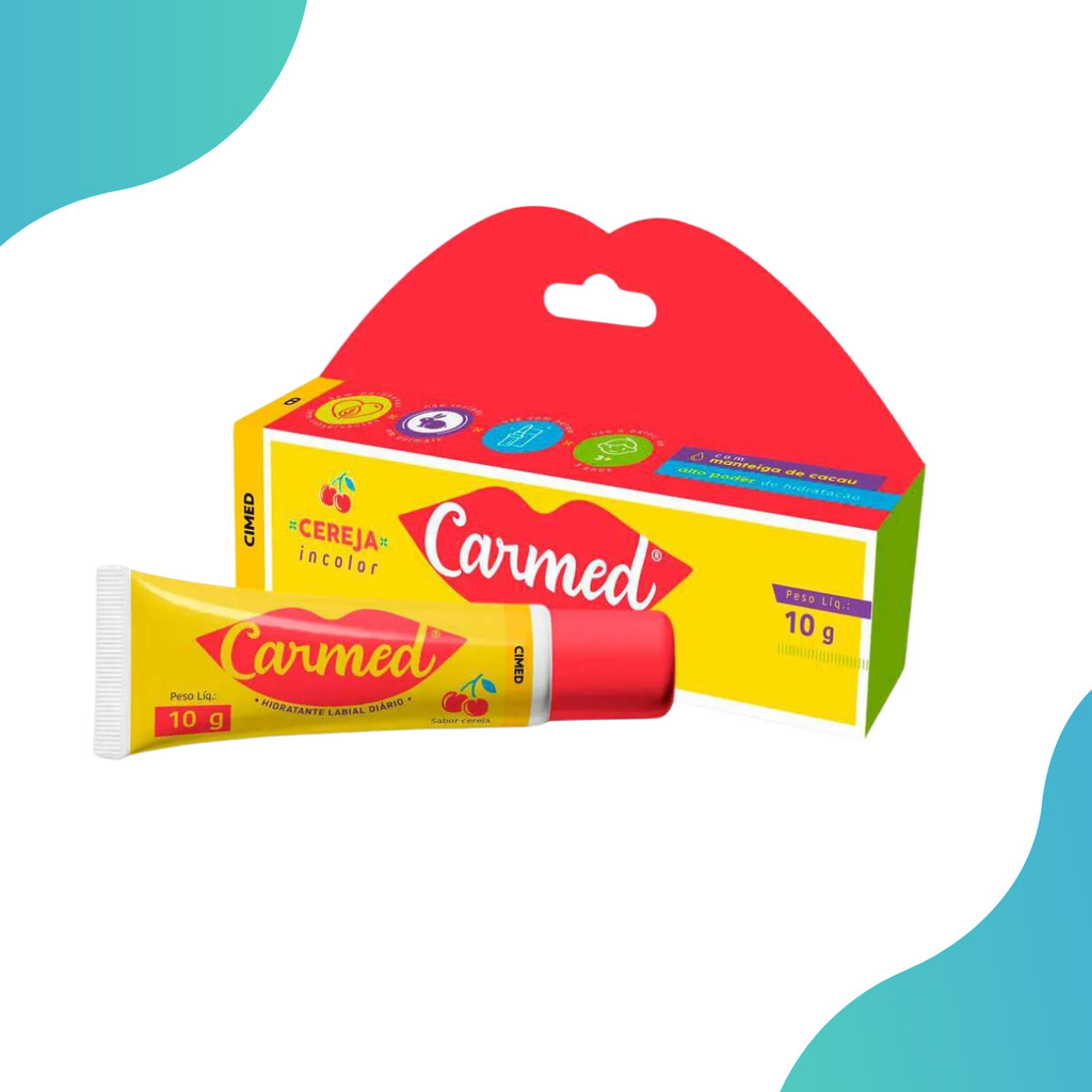 Carmed Creme Hidratante Protetor Labial Sabor Cereja 10g | Shopee Brasil