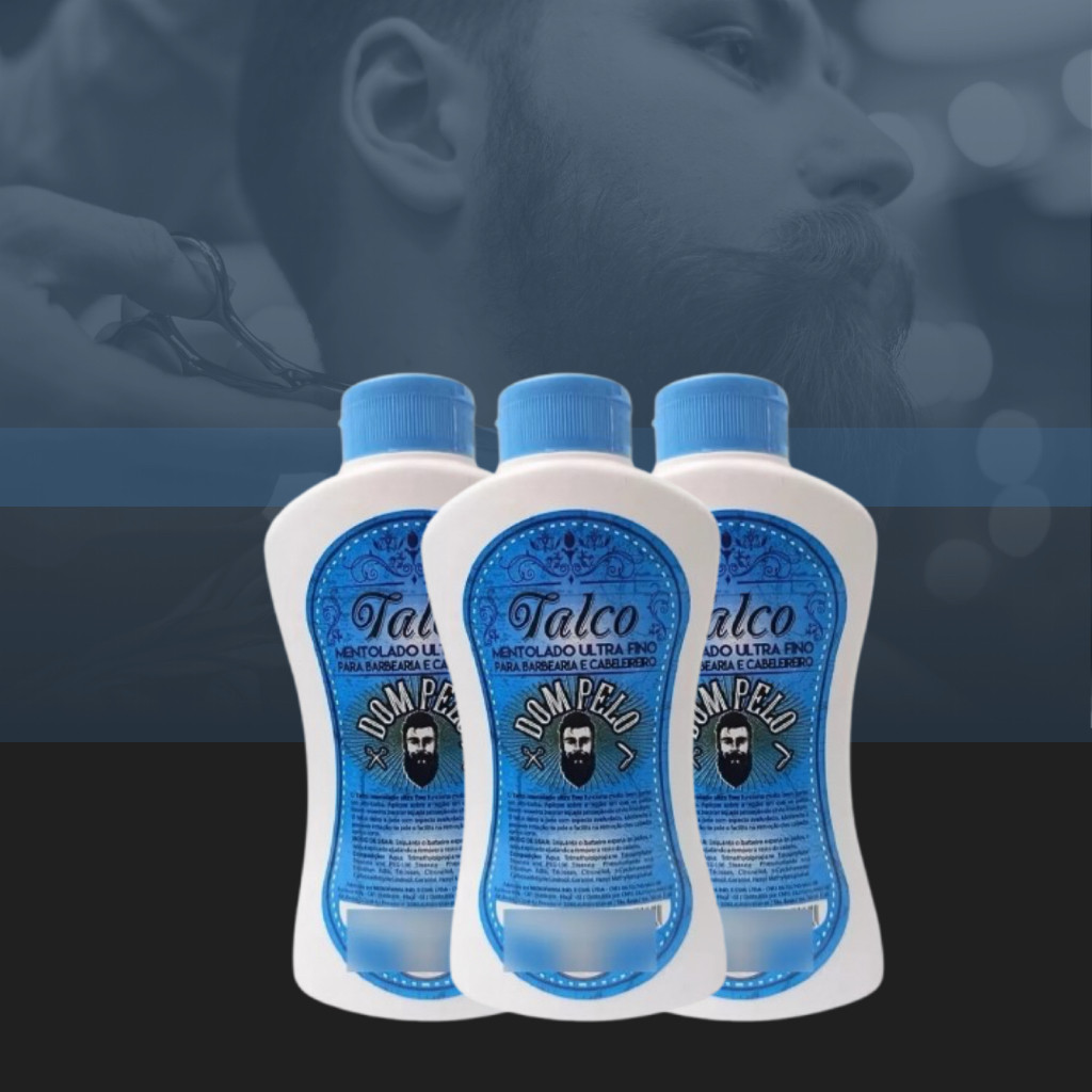 TALCO MENTOLADO DOM PELO 200G USO PROFISSIONAL | Shopee Brasil
