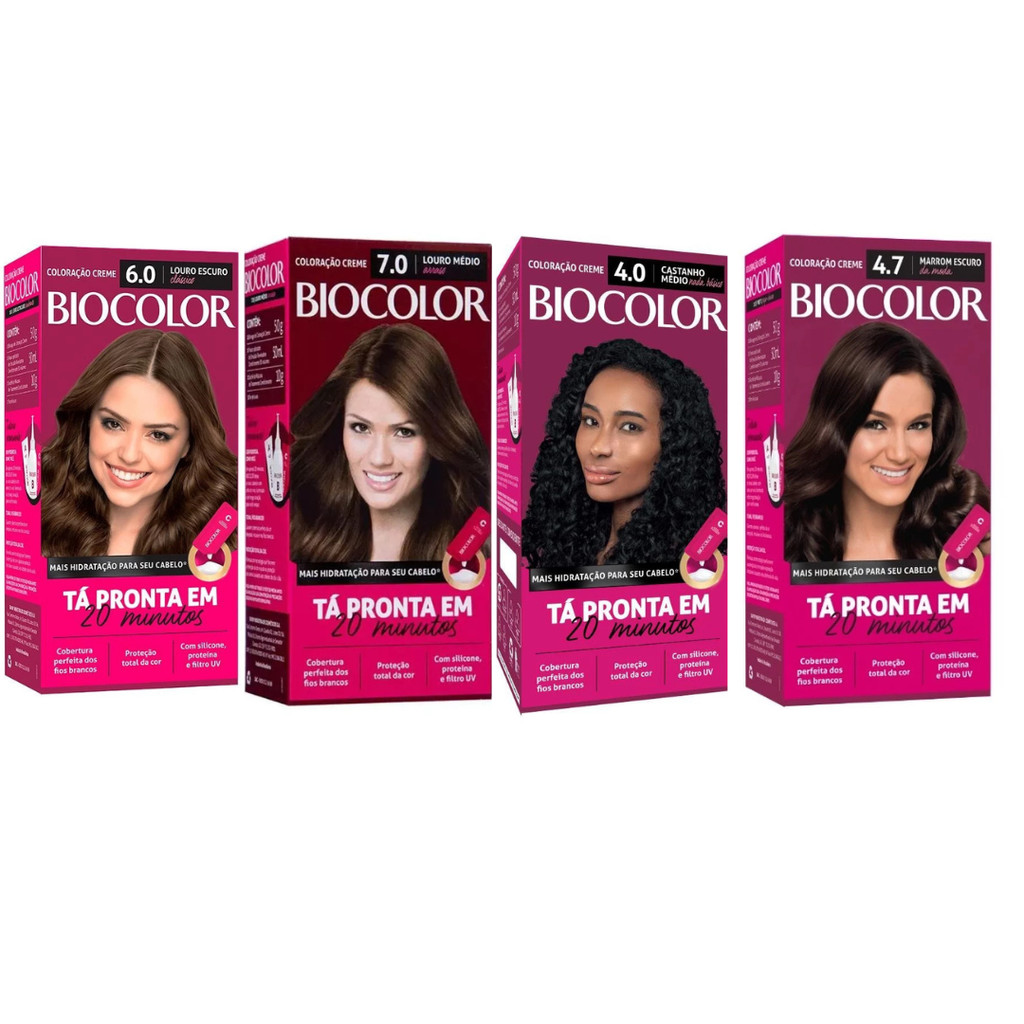 Tinta de Cabelo Coloração Biocolor - Escolha a Cor | Shopee Brasil