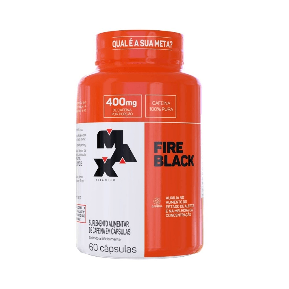 Fire Black Pote 60 Cápsulas - Max Titanium | Shopee Brasil