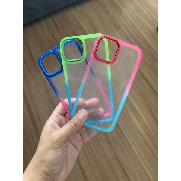 Capa Case Capinha transparente com borda colorida para IPhone 12 Pro ... Capa Case Capinha transparente com borda colorida para IPhone 12 Pro ...