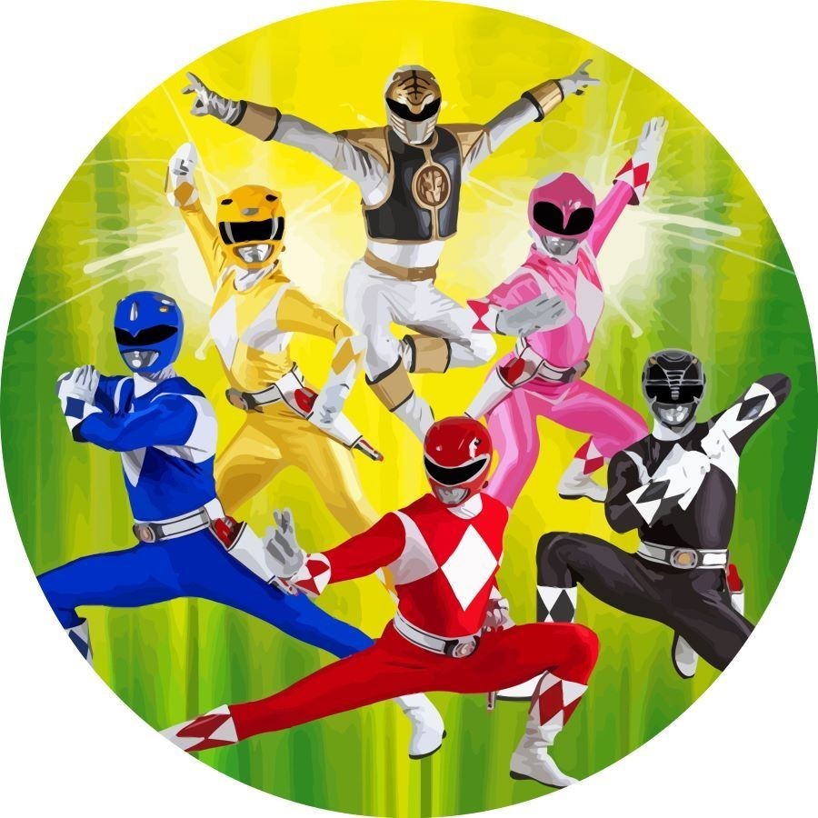 Painel redondo tecido sublimado POWER RANGERS | Shopee Brasil