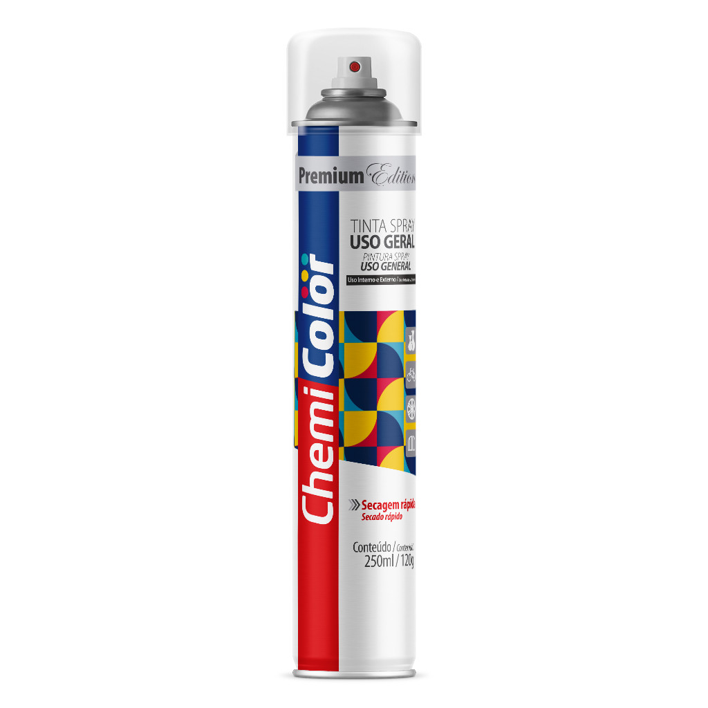 Kit C/2 Tintas Spray Uso Geral Verniz Fosco 250ml Chemicolor (R$13,99 ...