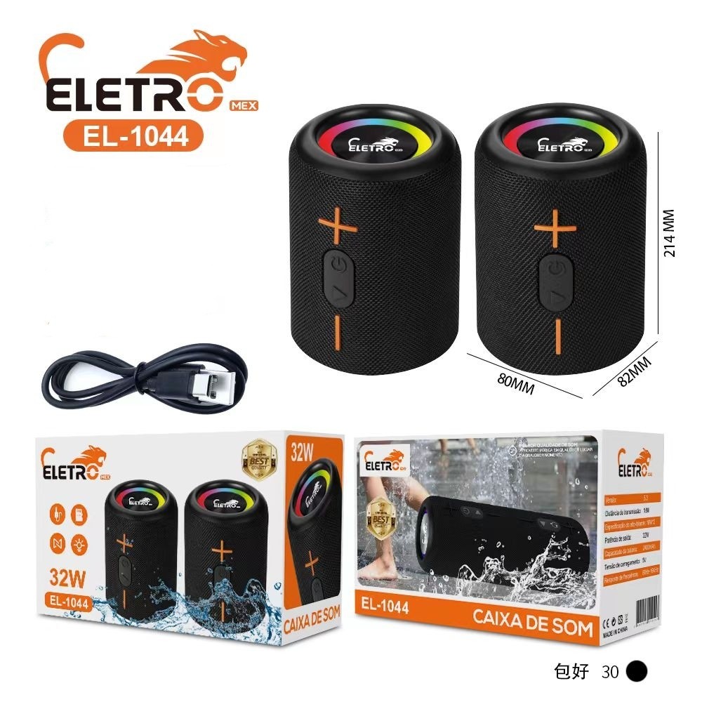 Kit 2 Caixa De Som 32w Removível Tws 2 Em 1 Resistemte Agua Eletro El1044 Pronta Entrega ...
