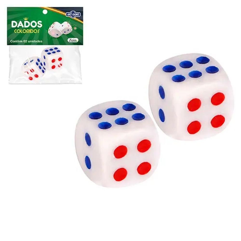 2 Dados Coloridos de 6 faces/lados de 16mm - Art Game | Shopee Brasil