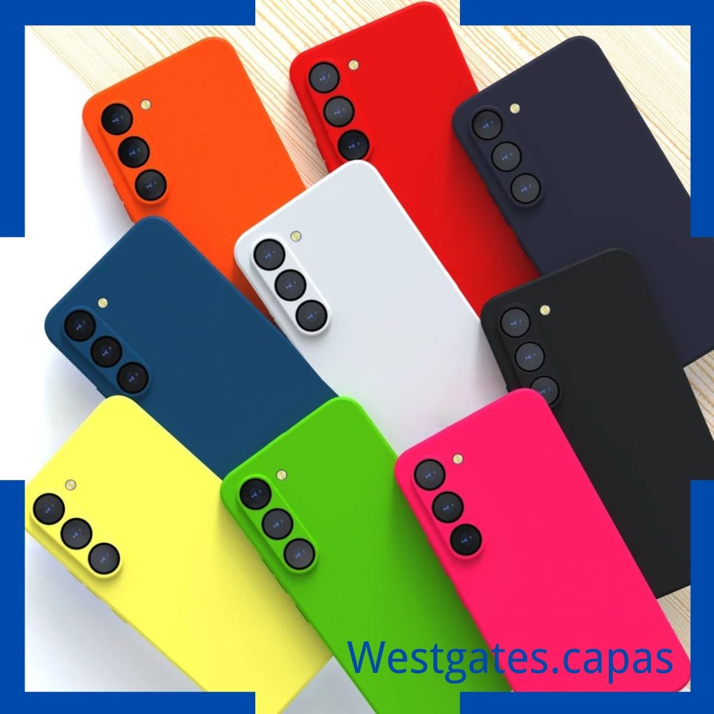 Capa case Aveludado Soft TPU Liquid Silicone compativel para Samsung Galaxy S24FE A16 M55 M15 ...