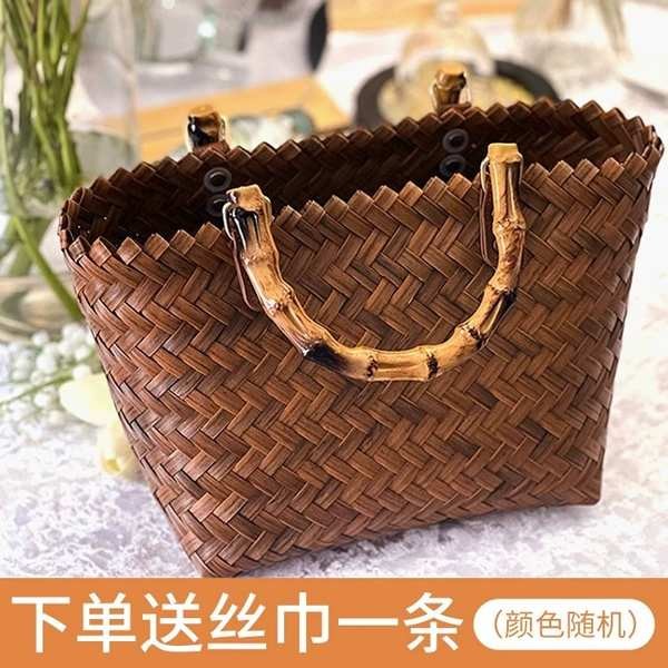 Bolsa bolsa feminina 2024 novo estilo Rattan bolsa de palha saco de ...