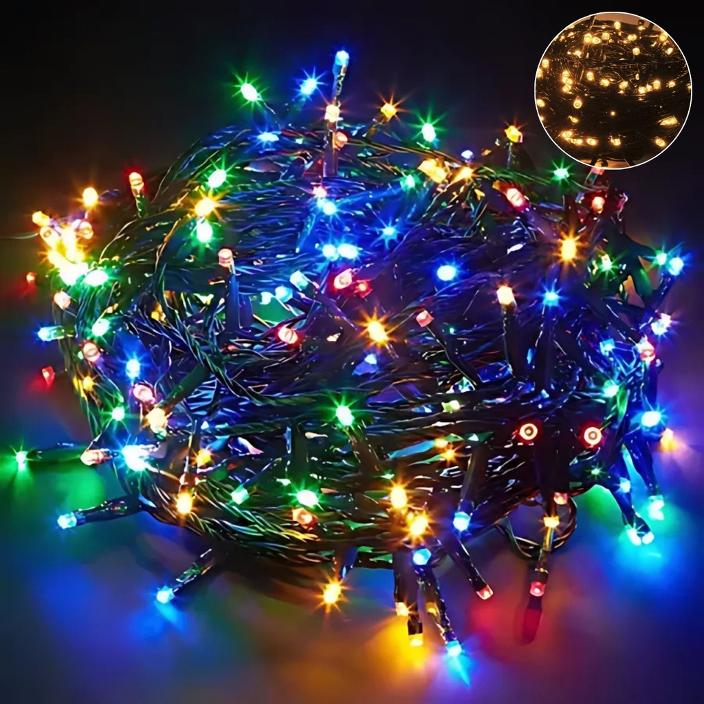 Pisca Pisca Natal 20 Metros X 200 Lâmpadas em LED Cabo Verde | Shopee Brasil