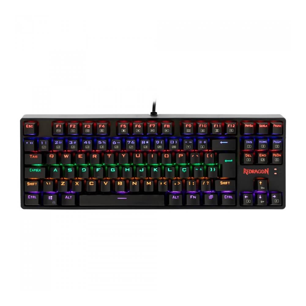 Teclado gamer mecânico Redragon Daksa K576 switch marrom | Shopee Brasil
