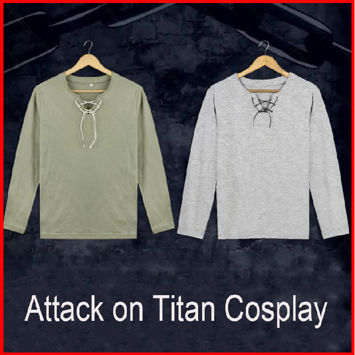 GC1 Anime Ataque Em Titã Camisola Cosplay Eren Jaeger Topo Manga Longa ...