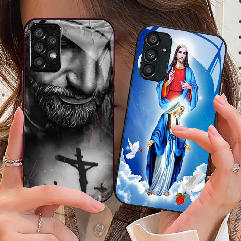 Bíblia Jesus Cristo Cruz Vidro Temperado Caso De Telefone Para Samsung ...