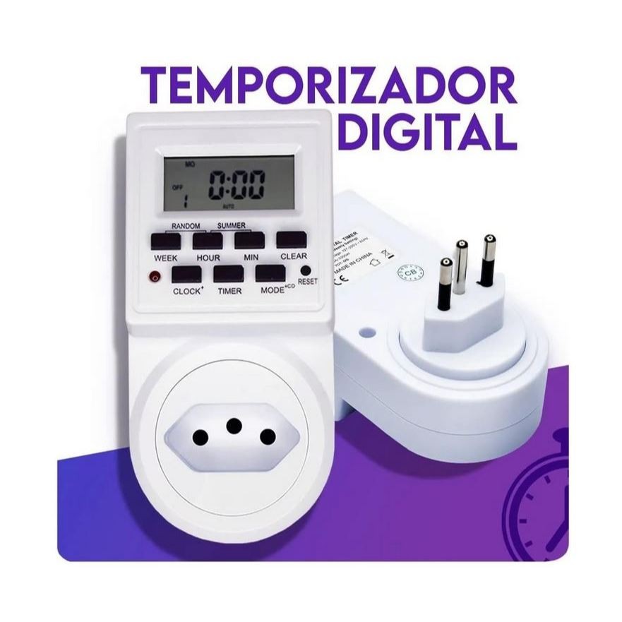 Temporizador Digital (Timer Digital) Programável de Tomada Bivolt T03 ...