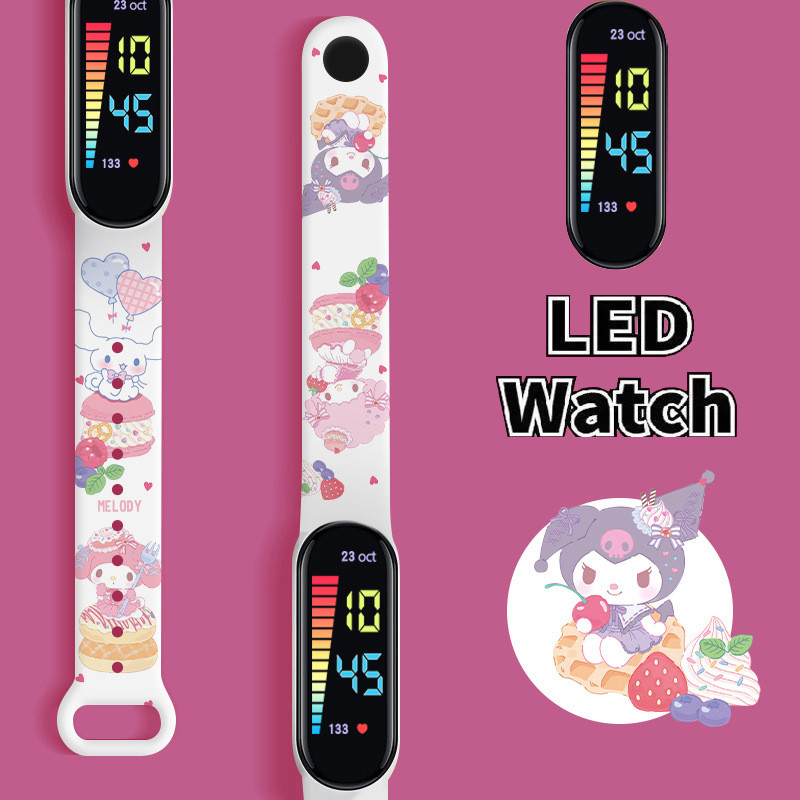 Acessórios Sanrio Hello Kitty 2024 Novo Relógio Eletrônico M9 Paca Dog ...