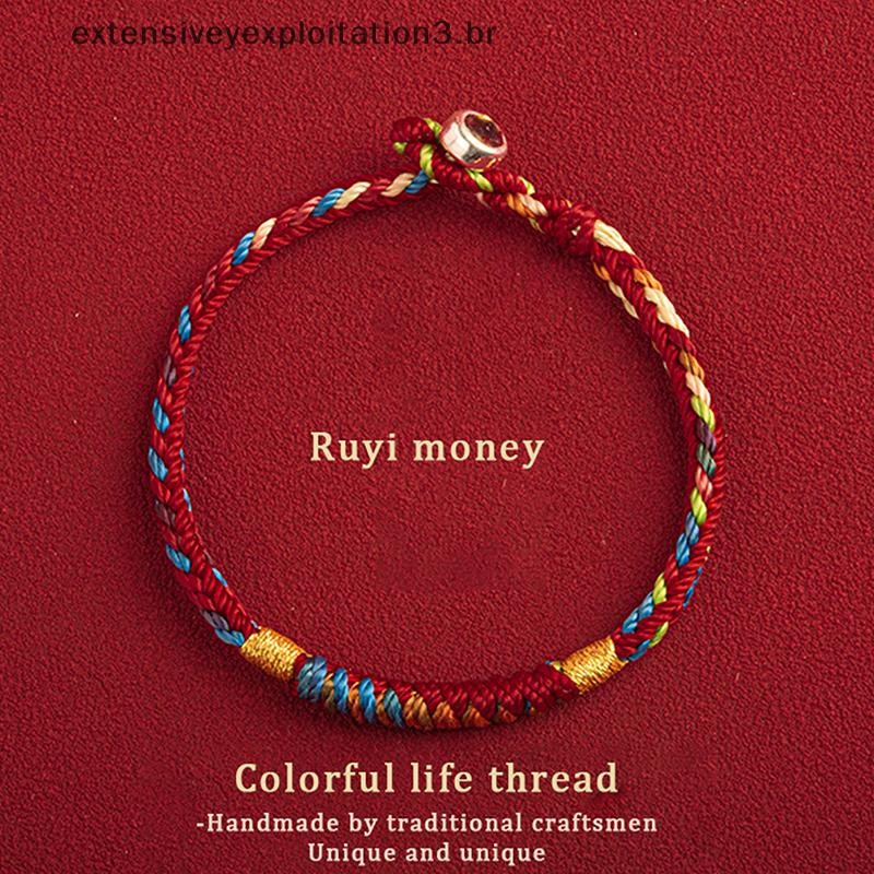 EEBR Pulseira Tibetana Artesanal , Fio Colorido , Boa Sorte , Corda ...