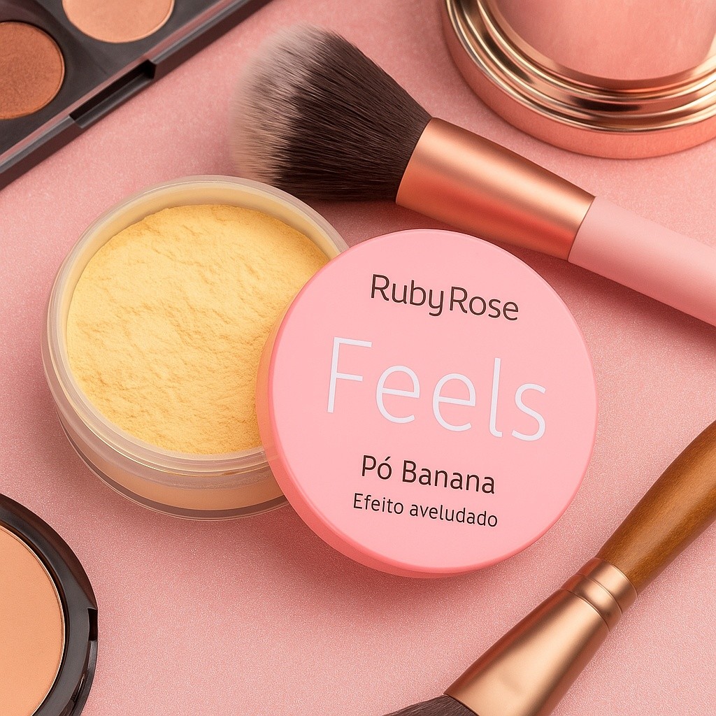 Pó Banana Ruby Rose Feels HB-850 Finalizador Efeito Aveludado 15g ...