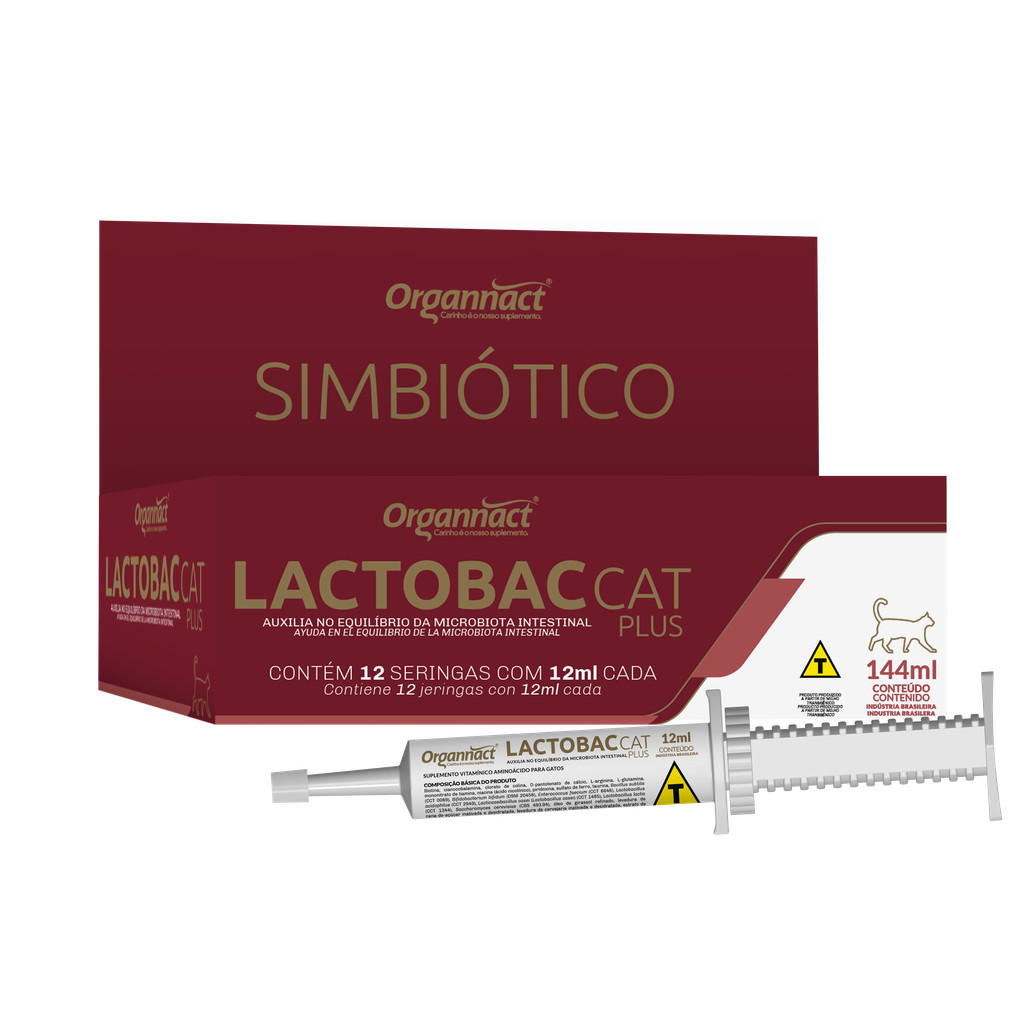 Suplemento Lactobac Cat Plus 12 seringas p Gatos - Organnact | Shopee ...