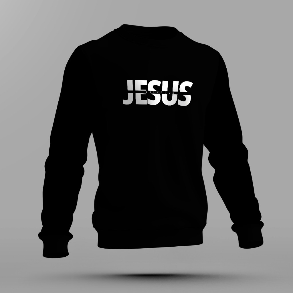 Moleton Gola Redonda " Jesus Salvador " Flanelado Super Confortavel ...