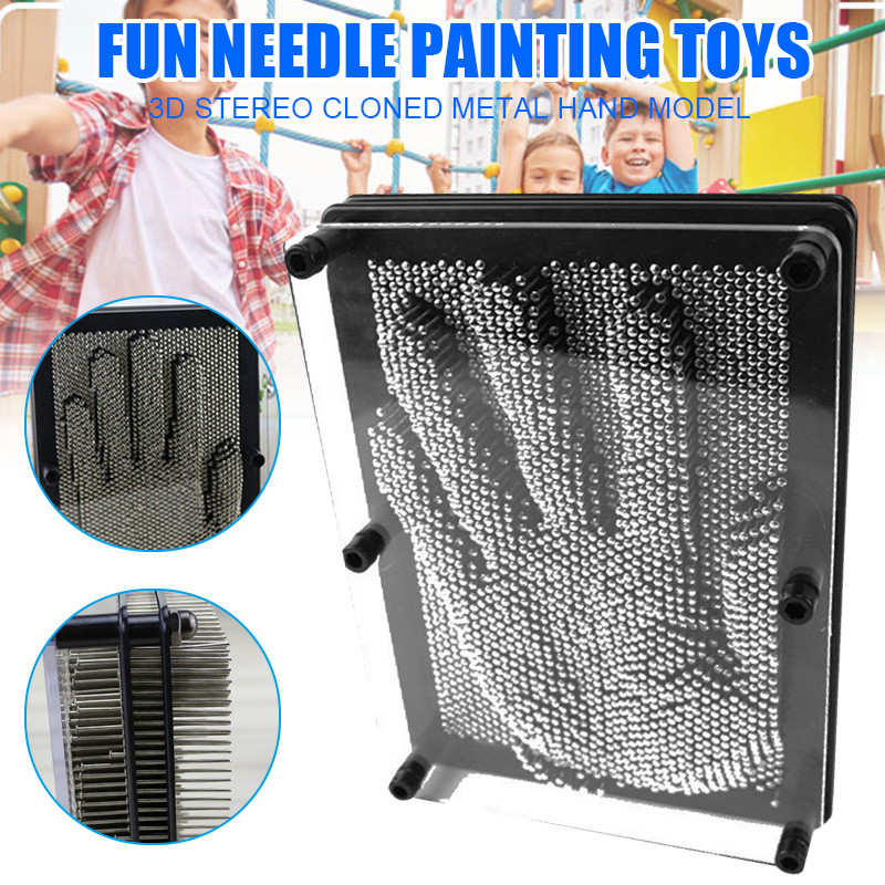 3D Metal Pin Art Board Game Toy Classic Impression Desk Toys Esculturas ...