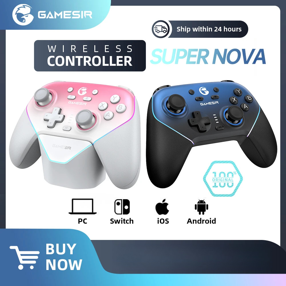 Gamesir Super Nova T4N Pro Controlador Sem Fio Bluetooth Gamepad Efeito Hall Joysticks Para PC ...